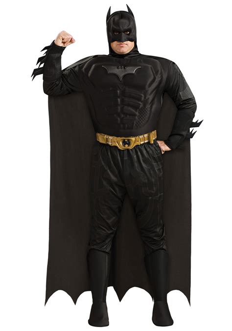 Mens Plus Size Batman Costume Superhero Costume