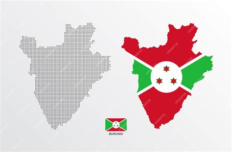 Premium Vector Vector Illustration Of Burundi Map With Flag