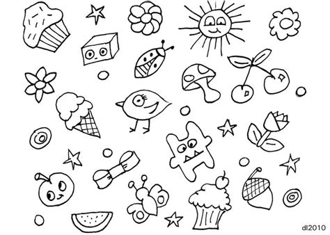 A Black And White Drawing Of Different Types Of Cartoon Character