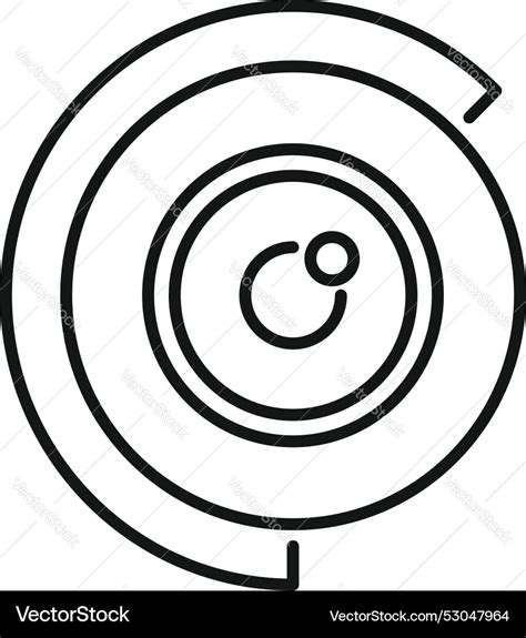 Camera Lens Is Detecting Object Focusing Outline Vector Image