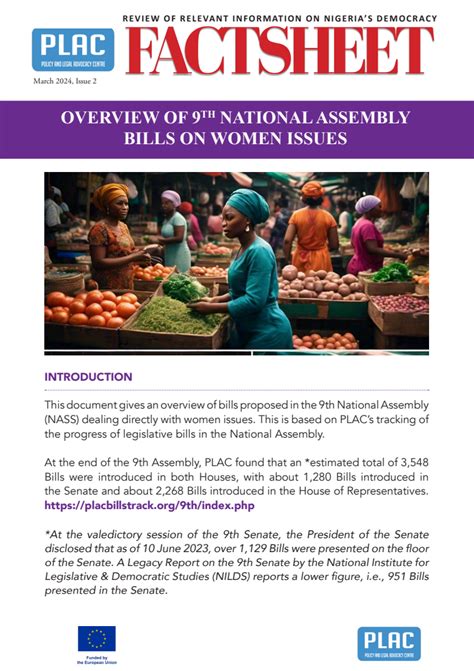 Factsheet On 9th National Assembly Bills On Women Issues Eu Sdgn