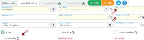 Creating Item Assemblies Nimbus Support