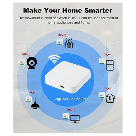 Tuya Tuya 16a Smart Switch Zigbee Cassette Switch App Mobile Phone
