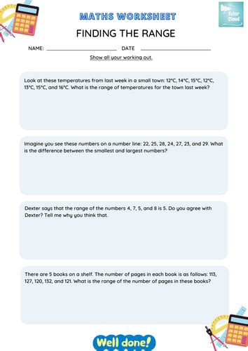 Finding The Range Maths Word Problems Teaching Resources