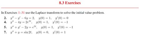 [solved] laplace transformations to solve initial value problem