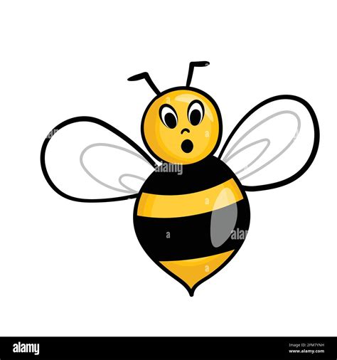 Cartoon Bee Mascot A Small Bees Flies Wasp Collection Vector