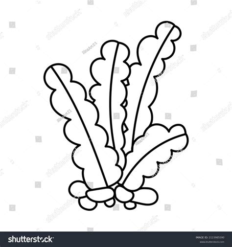 Vector Isolated Simple Contour Coral Template Stock Vector Royalty Free 2123985590 Shutterstock