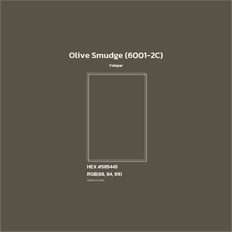 Valspar Olive Smudge 6001 2C Paint Color Codes Similar Paints And