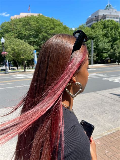 Brown And Pink Hair Black Girl Hair Colors Pretty Hair Color Hair