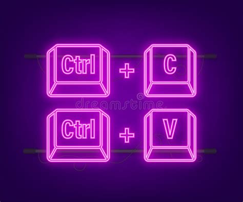 Ctrl C And Ctrl V Keyboard Buttons Copy And Paste Key Shortcuts Stock