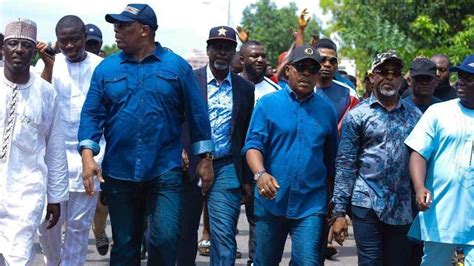PDP Storms National Assembly INEC Headquarters Demands Fair Ekiti Poll JimiDisuDotCom