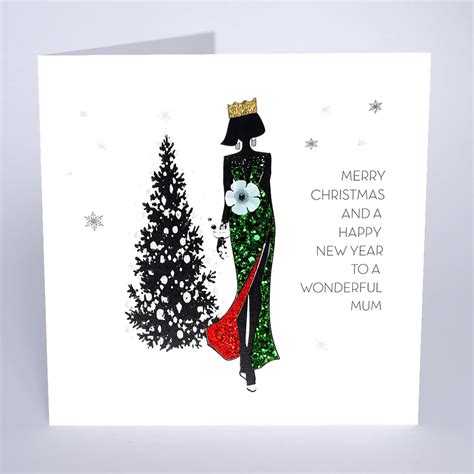 Wonderful Mam Glamorous Christmas Card The Dotty House