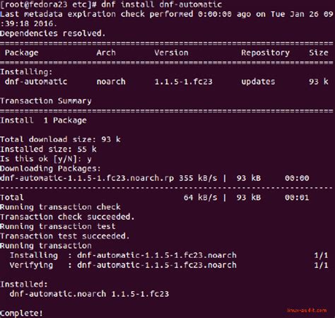 Automatic Security Updates With Dnf Linux Audit