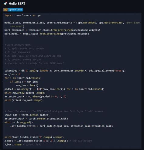 Ibrahim Sobh Phd On Linkedin Bert Colab Tutorial