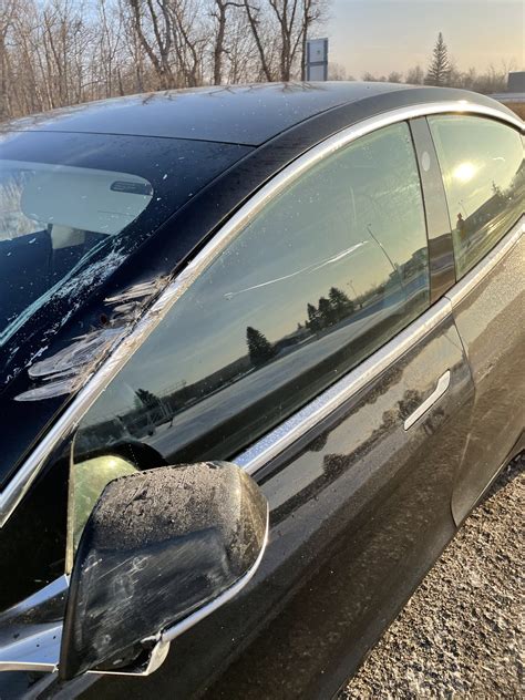 Model A Pillar Damage Is This Totaled Tesla Motors Club