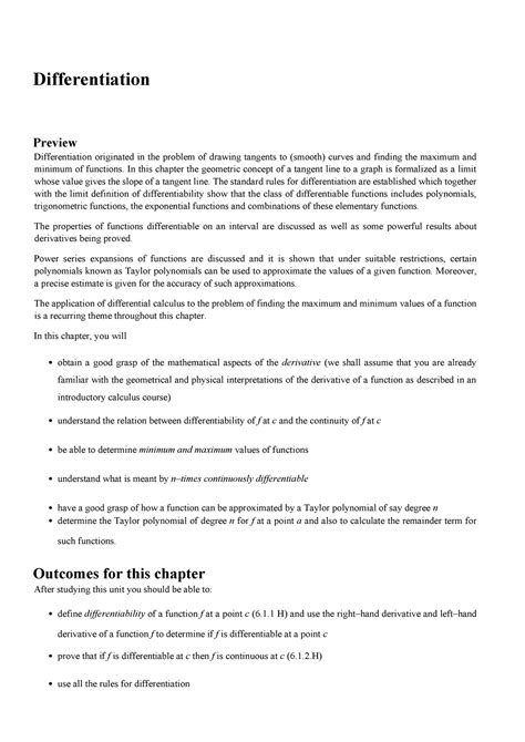 Differentiation Lecture Notes 3 Warning Tt Undefined Function 32