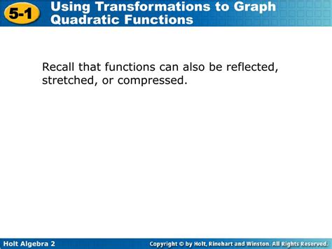 Ppt Transform Quadratic Functions Powerpoint Presentation Free