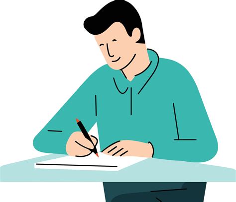 Man Writing White Background Simplify Flat Design 35172823 Vector