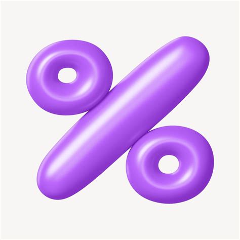 Percent Sign Symbol 3d Purple Free Photo Rawpixel