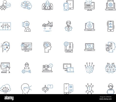 Savants Line Icons Collection Exceptional Talented Ted