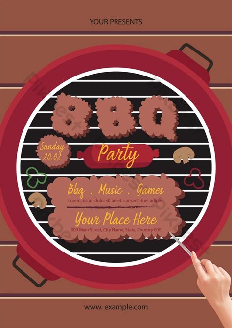 Bbq Party Flyer Template Ai Free Download Pikbest