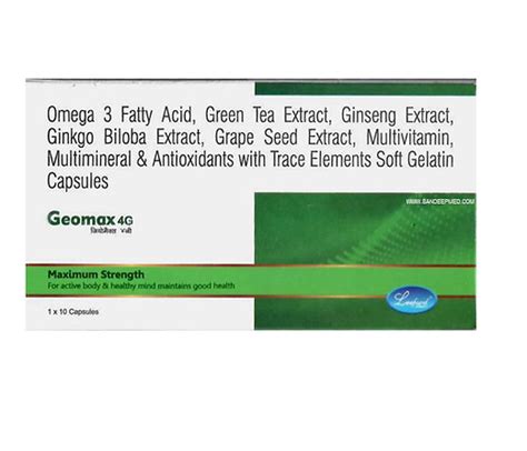 Geomax 4g Capsule 10s Uses Side Effects Price Generic Platinumrx