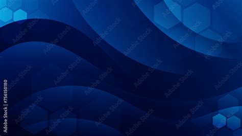 Abstract Dark Blue Background With Wavy Shapes Flowing And Curvy Shapes This Asset Is Suitable