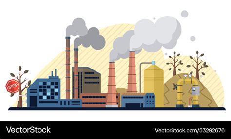 Air Pollution Pollutions Silent Invasion Vector Image