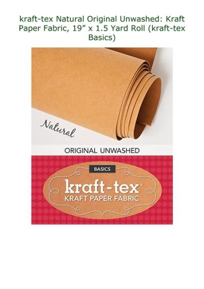 Download Kraft Tex Natural Original Unwashed Kraft Paper Fabric 19” X