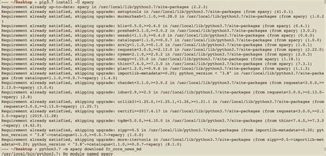 Pip Problem Installing Spacy For Python3 7 Mac Stack Overflow