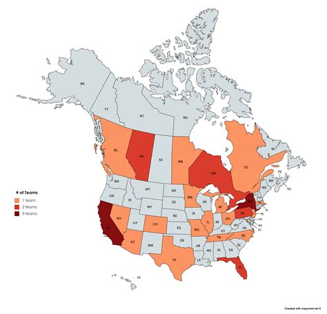 Hockey Teams By State