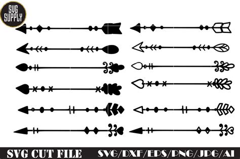 Arrow Set SVG Cut File By SVGSUPPLY TheHungryJPEG