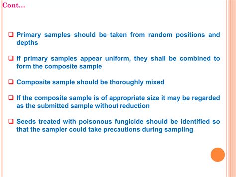 seed sampling principles and procedures pdf