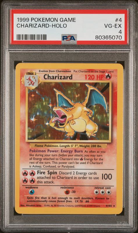 Charizard Base Set Pokémon 1999 Psa 4 Pokeparadise