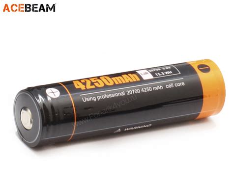 Аккумулятор Acebeam IMR 20700 3,7 В 4250 mAh