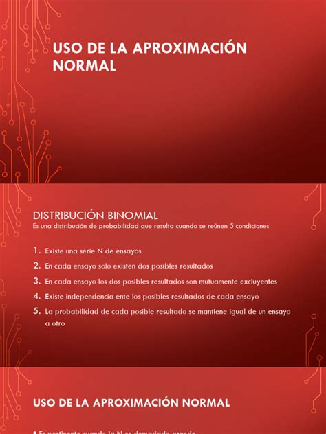 05 Distribución Binomial Uso De La Aproximación Normal Pdf