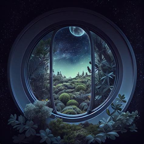 Generative Ai Portal To Another Dimension With Milky Way Stock