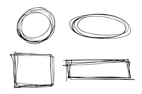 Premium Vector Hand Drawn Frame Clipart Ink Scribble Set Elements For