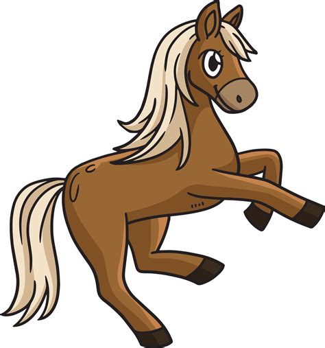 Cheval Dessin Animé Couleur Clipart Illustration 23058882 Art Vectoriel