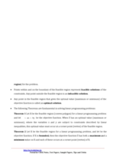 Solution 12 Maths Key Notes Ch 12 Linear Programming Studypool