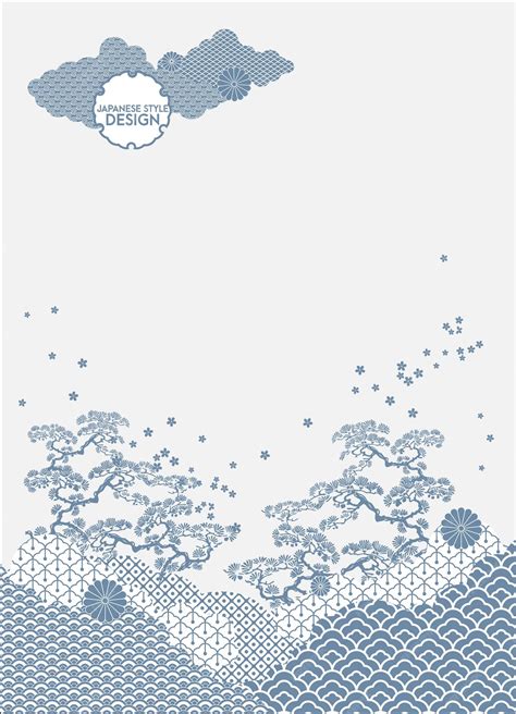 Premium Vector Japanese Style Pattern Background Design