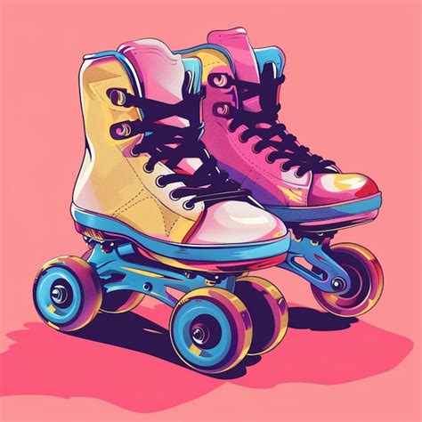 Roller Skates Illustration Icon Cartoon Graphic Premium Ai Generated