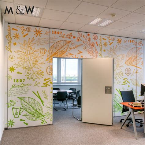 Mandw Glossy Finish Sliding Movable Operable Wall Office Room Dividing