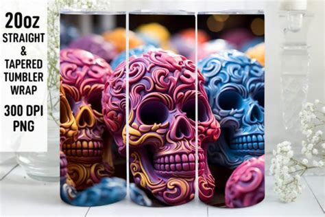 Halloween Skull Tumbler Wrap Sublimation Graphic By Thedigitalstore247 · Creative Fabrica