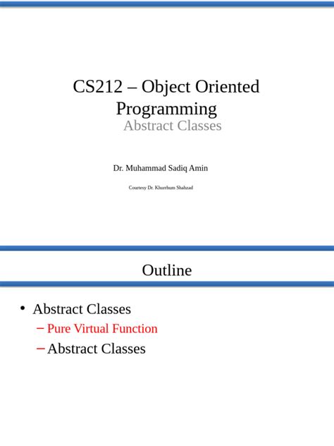 Lecture Week10 11 Abstract Classes Up2 Pdf Class Computer