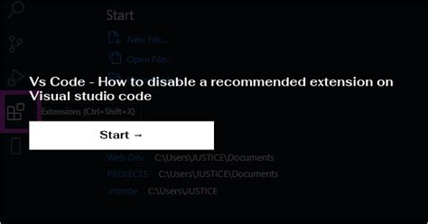 Vs Code How To Disable A Recommended Extension On Visual Studio Code