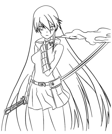 Anime Warrior Coloring Pages