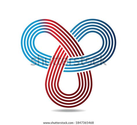 Mobius Loop Three Elements Made Four Stock Vector Royalty Free