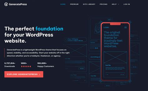 generatepress premium theme with license key lifetime updates by