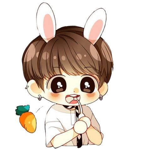 Bts Jungkook Cute Chibi Sticker By Lesena Miroslavska Hot Sex Picture
